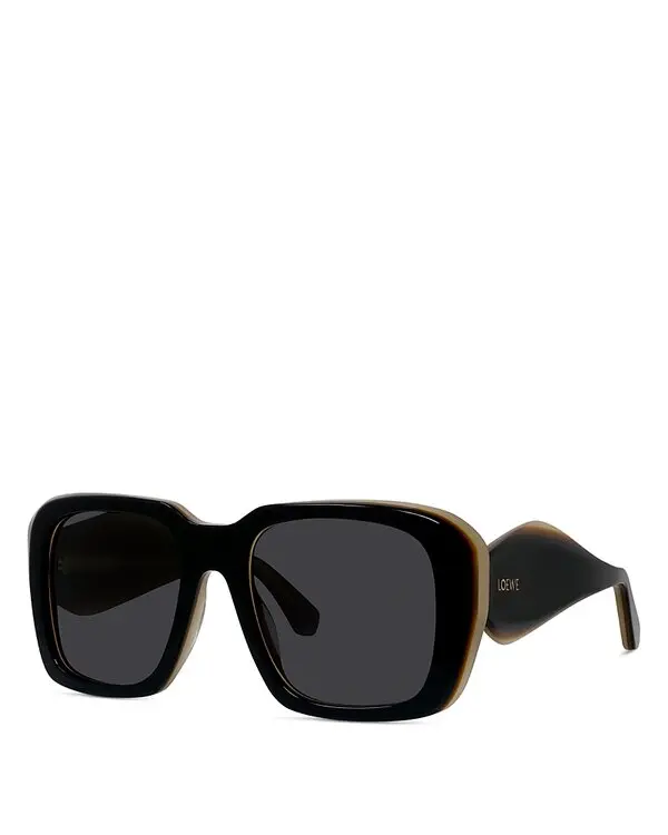 Loewe Signature Square Sunglasses, 53mm - Black/grey