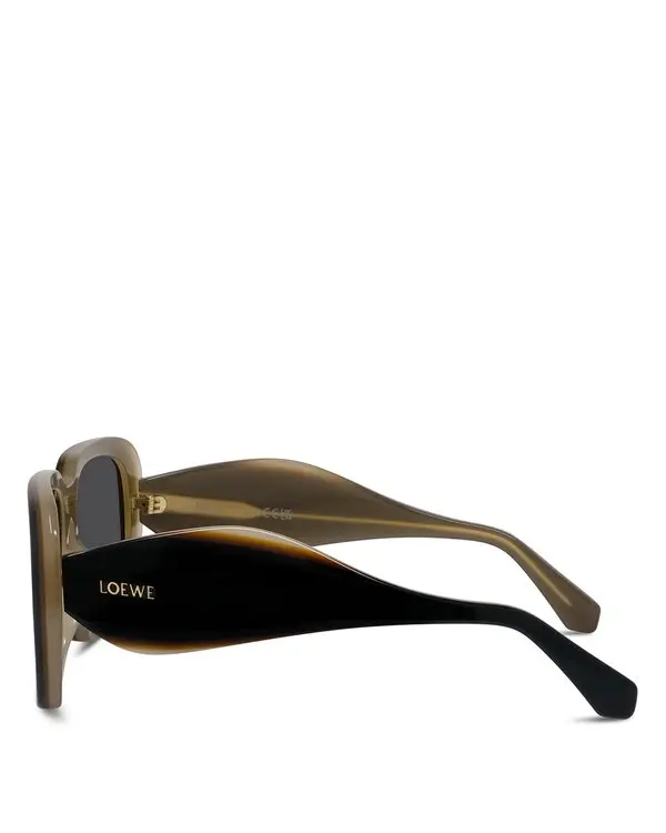 Loewe Signature Square Sunglasses, 53mm - Black/grey