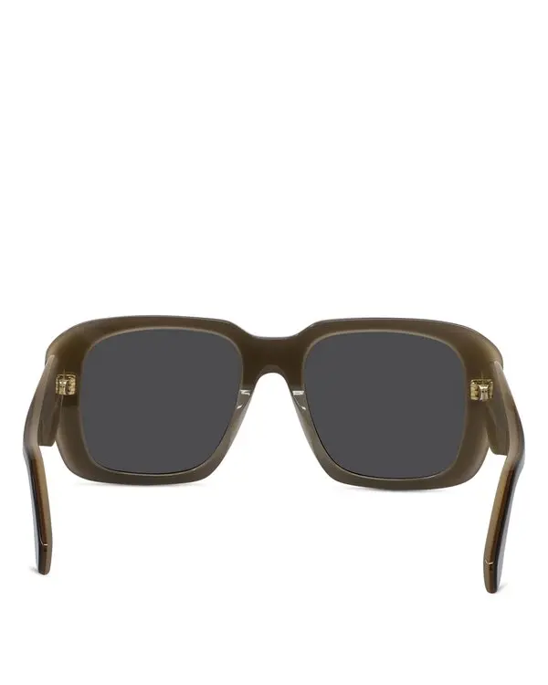 Loewe Signature Square Sunglasses, 53mm - Black/grey
