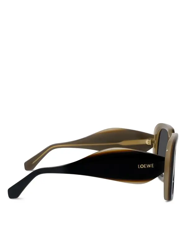 Loewe Signature Square Sunglasses, 53mm - Black/grey
