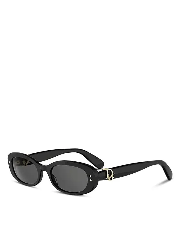 Dior Oblique B1i Oval Sunglasses - Black/grey