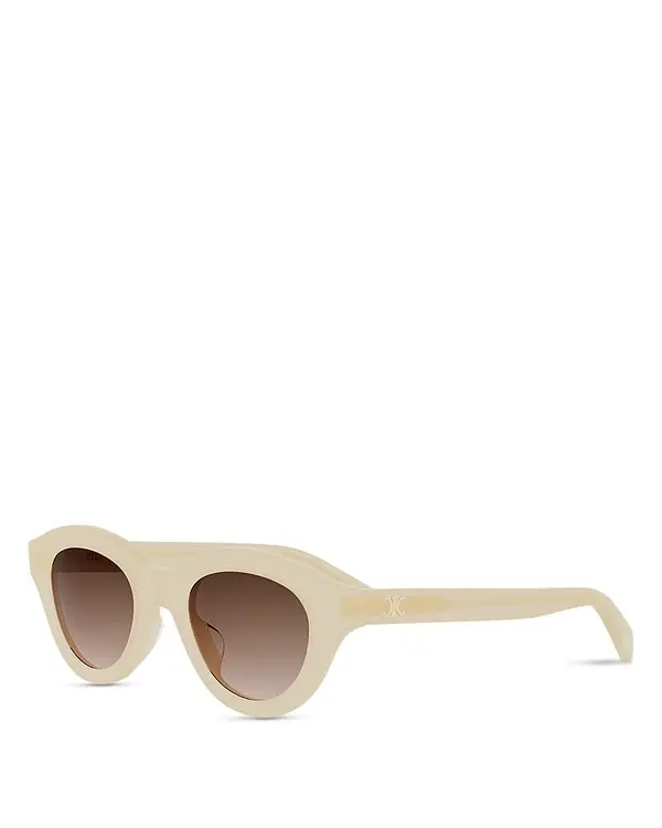 Celine Triomphe Mini Pantos Sunglasses, 47mm - Yellow/brwon