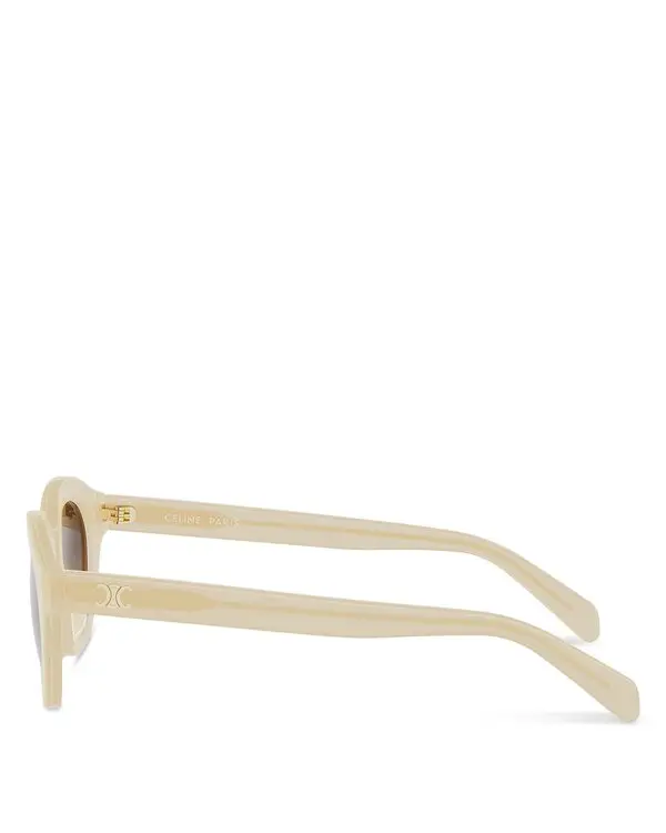 Celine Triomphe Mini Pantos Sunglasses, 47mm - Yellow/brwon