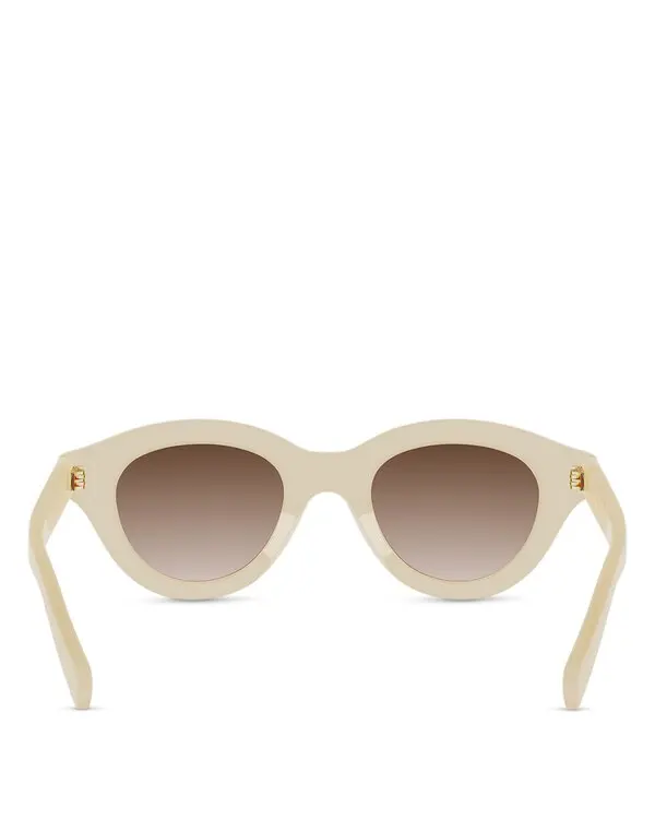 Celine Triomphe Mini Pantos Sunglasses, 47mm - Yellow/brwon