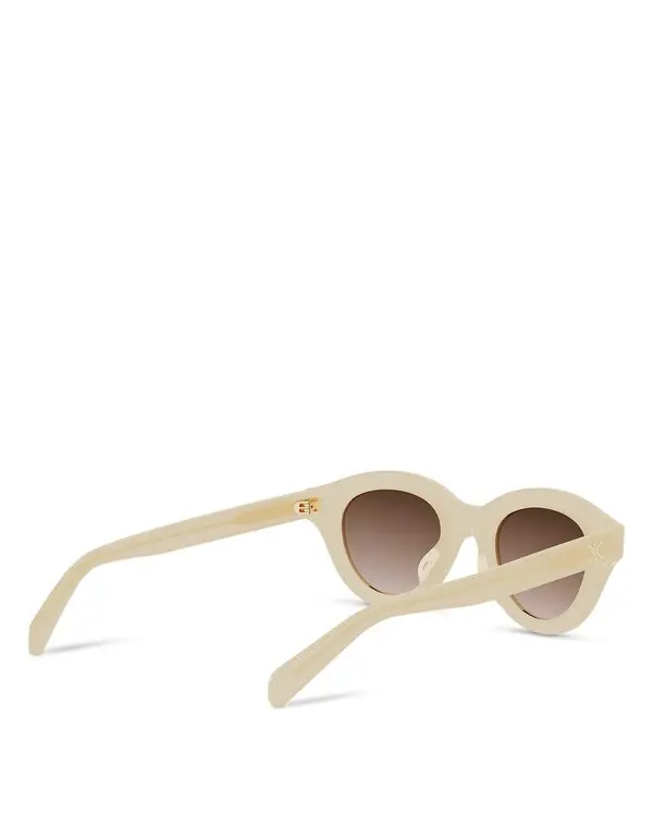 Celine Triomphe Mini Pantos Sunglasses, 47mm - Yellow/brwon