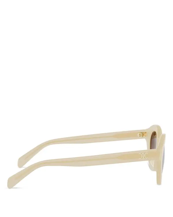 Celine Triomphe Mini Pantos Sunglasses, 47mm - Yellow/brwon