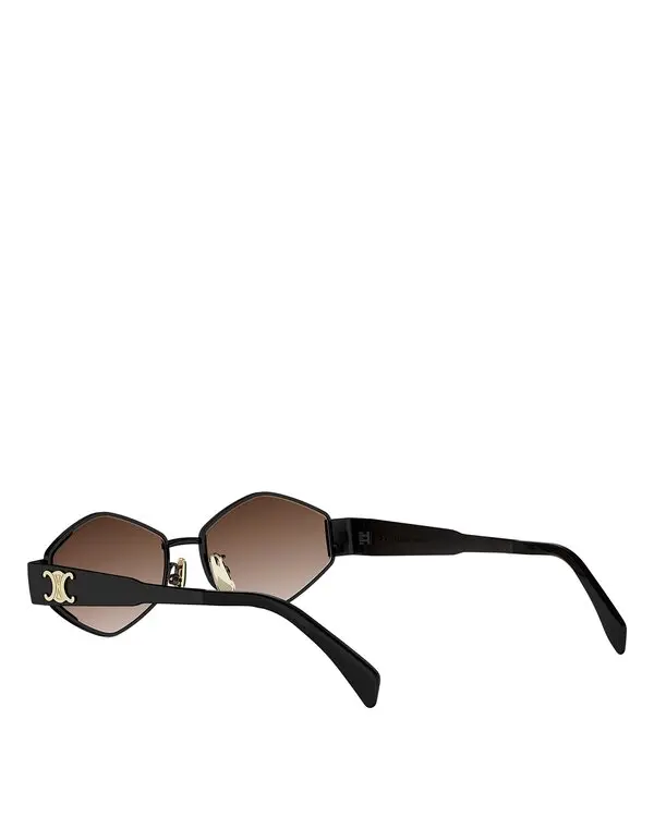 Celine Metal Triomphe Geometric Sunglasses, 54mm