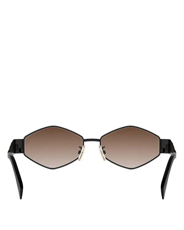 Celine Metal Triomphe Geometric Sunglasses, 54mm