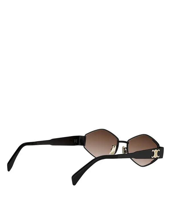 Celine Metal Triomphe Geometric Sunglasses, 54mm