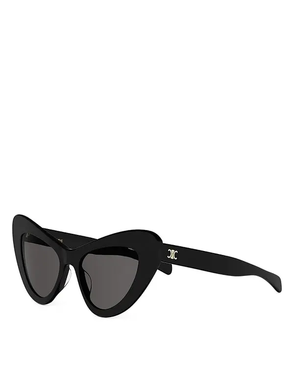 Celine Triomphe Mini Cat Eye Sunglasses - Black/grey