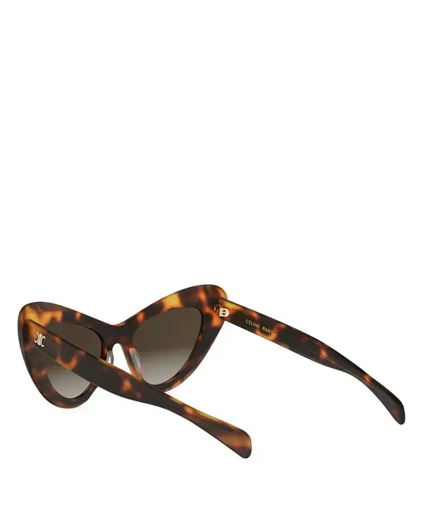 Celine Triomphe Mini Cat Eye Sunglasses, 52mm - Havana/brown