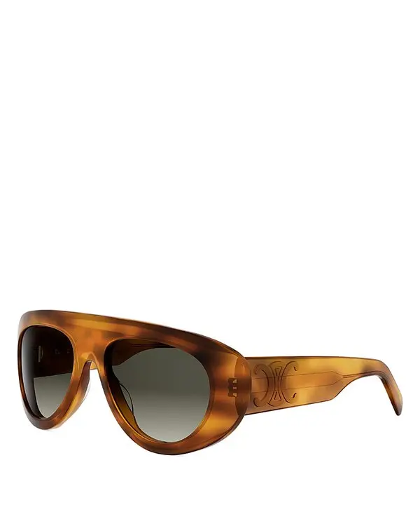 Celine Triomphe Stamp Pilot Sunglasses - Havana/brown