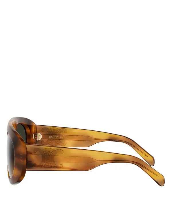 Celine Triomphe Stamp Pilot Sunglasses - Havana/brown