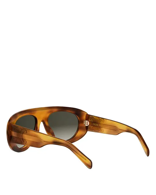 Celine Triomphe Stamp Pilot Sunglasses - Havana/brown