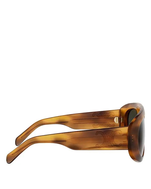 Celine Triomphe Stamp Pilot Sunglasses - Havana/brown