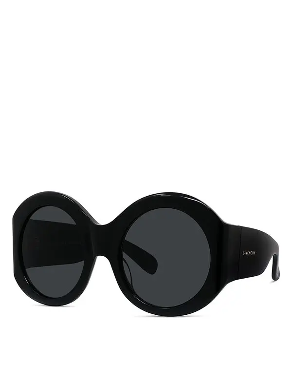 Givenchy Cocoon Round Sunglasses, 56mm - Black/black
