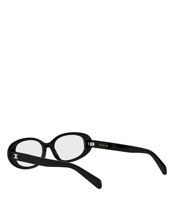 Celine Triomphe Mini Oval Eyeglasses, 54mm
