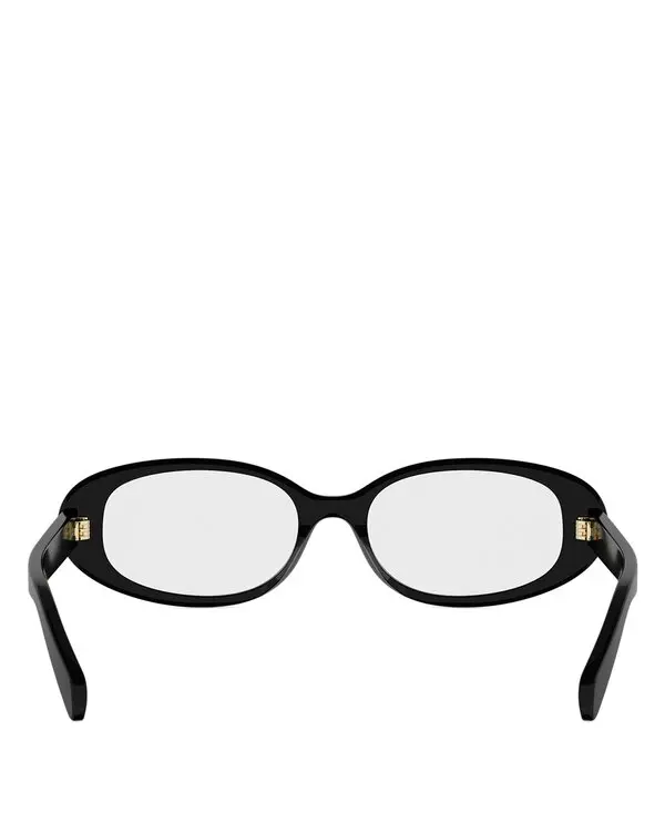 Celine Triomphe Mini Oval Eyeglasses, 54mm