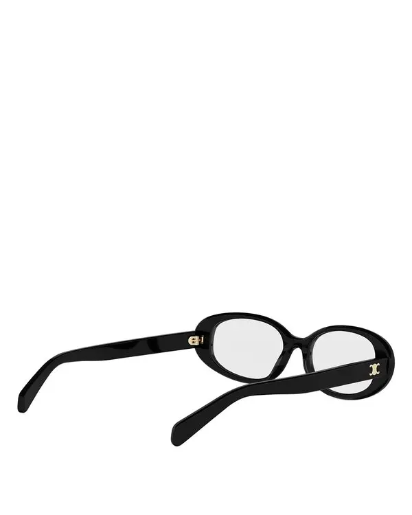 Celine Triomphe Mini Oval Eyeglasses, 54mm