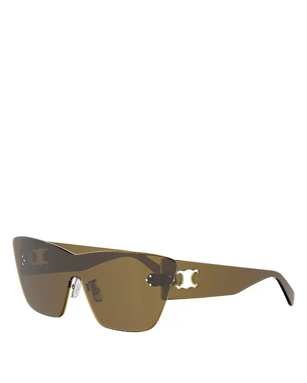 Celine Defile Mask Sunglasses - Beige/brown