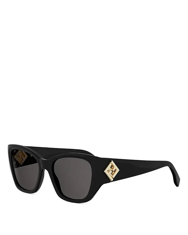 Fendi Ff Diamonds Cat Eye Sunglasses - Blackgrey