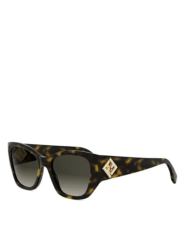 Fendi Ff Diamonds Cat Eye Sunglasses - Havana/brown