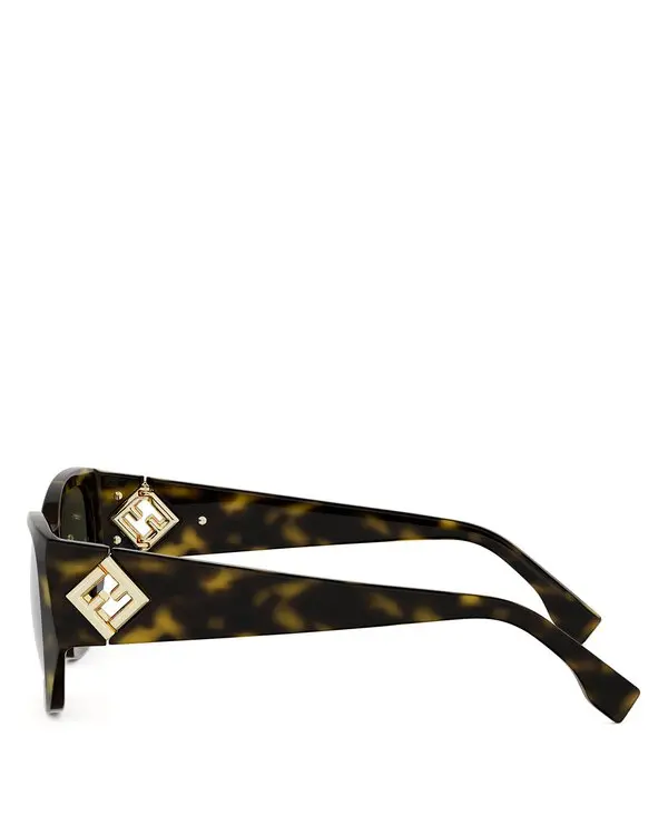 Fendi Ff Diamonds Cat Eye Sunglasses - Havana/brown