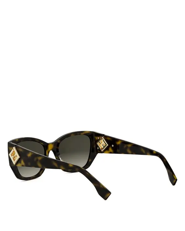 Fendi Ff Diamonds Cat Eye Sunglasses - Havana/brown
