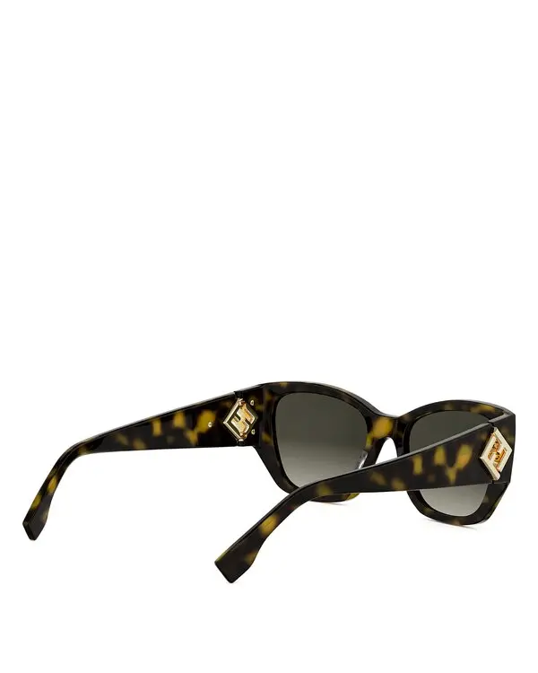 Fendi Ff Diamonds Cat Eye Sunglasses - Havana/brown