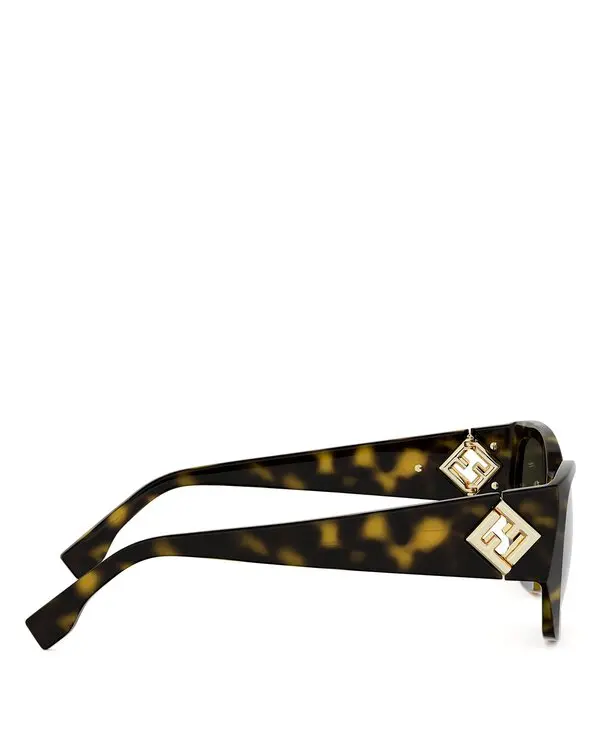 Fendi Ff Diamonds Cat Eye Sunglasses - Havana/brown