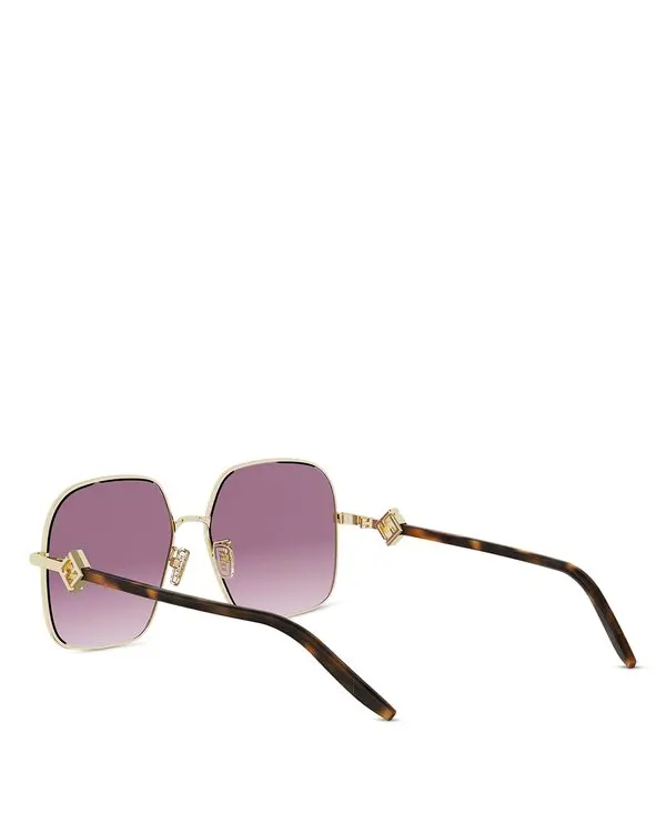 Fendi Ff Diamonds Square Sunglasses, 58mm