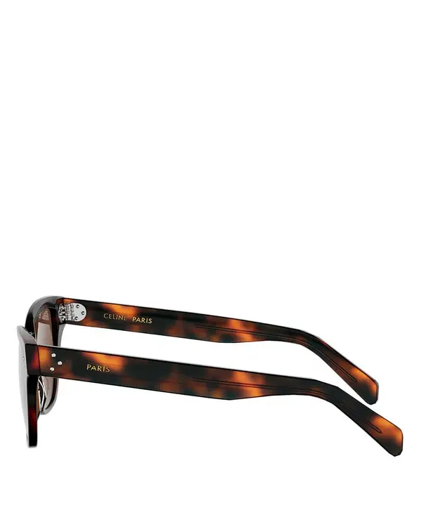 Celine 3 Dots Hd Cat Eye Sunglasses, 52mm - Havana/brown