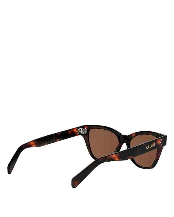 Celine 3 Dots Hd Cat Eye Sunglasses, 52mm - Havana/brown