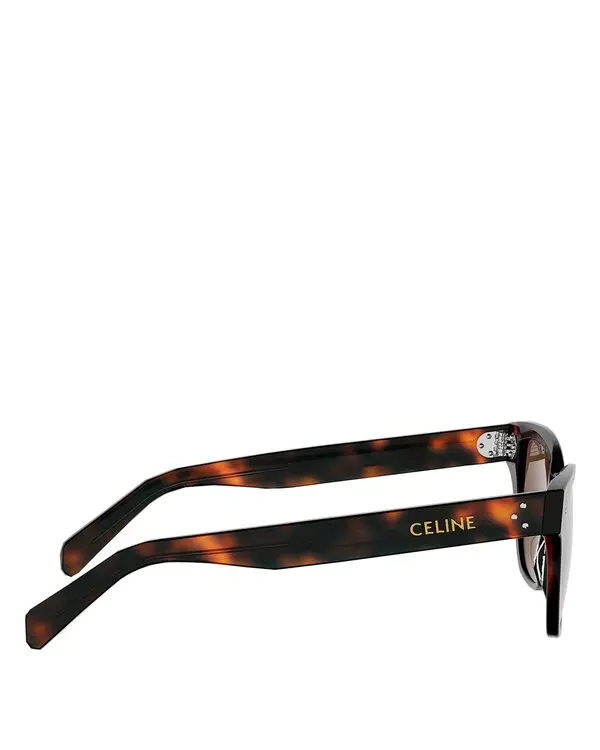 Celine 3 Dots Hd Cat Eye Sunglasses, 52mm - Havana/brown