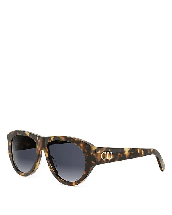 Dior Glow A1i Pilot Sunglasses, 55mm - Havana/grey