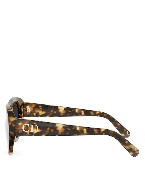 Dior Glow A1i Pilot Sunglasses, 55mm