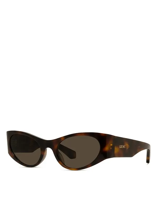 Loewe Signature Cat Eye Sunglasses, 53mm - Havana/brown