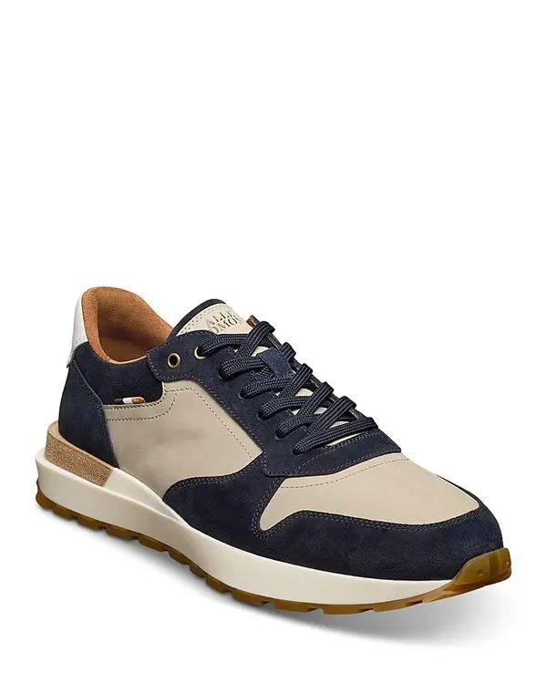 Allen Edmonds Lionel Low Top Leather Sneakers - Navy