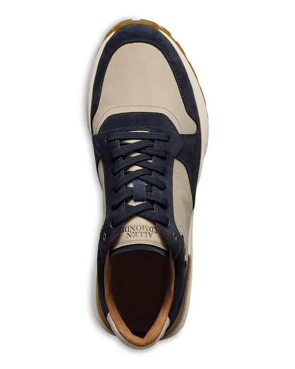 Allen Edmonds Lionel Low Top Leather Sneakers - Navy