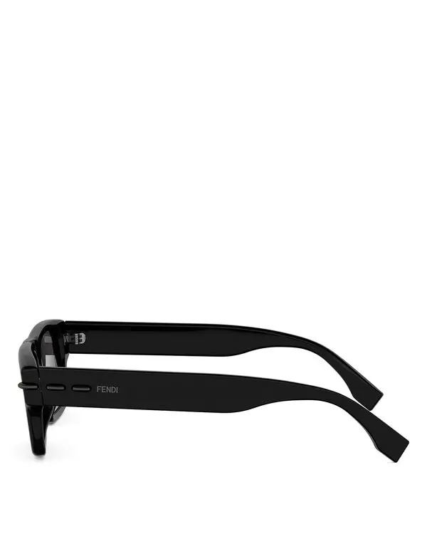 Fendi Selleria Rectangular Sunglasses - Black/grey