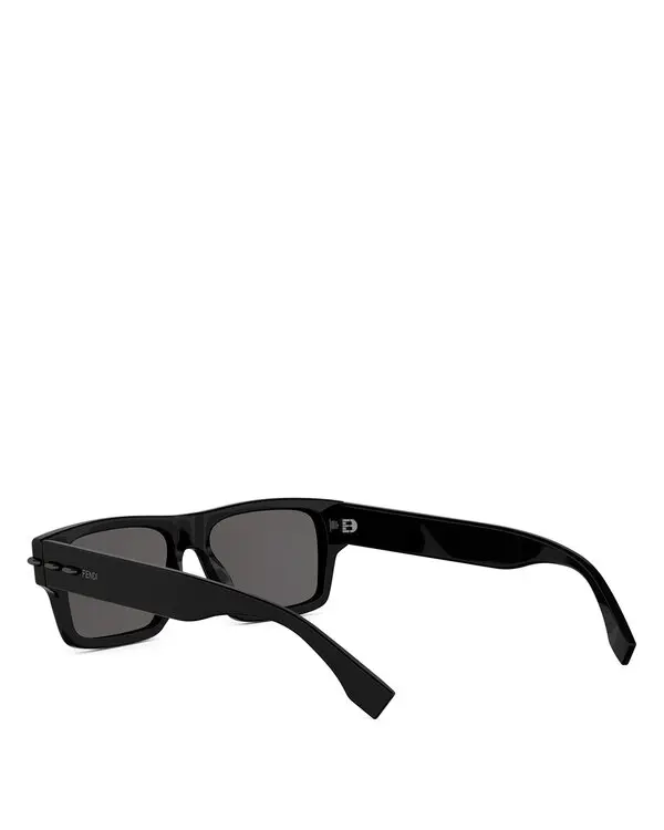 Fendi Selleria Rectangular Sunglasses - Black/grey