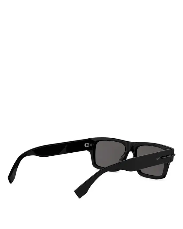 Fendi Selleria Rectangular Sunglasses - Black/grey