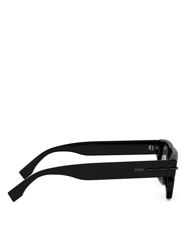 Fendi Selleria Rectangular Sunglasses - Black/grey