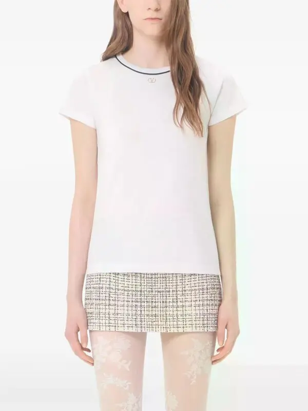 Valentino Garavani Cotton Jersey T-shirt With Vlogo Detail