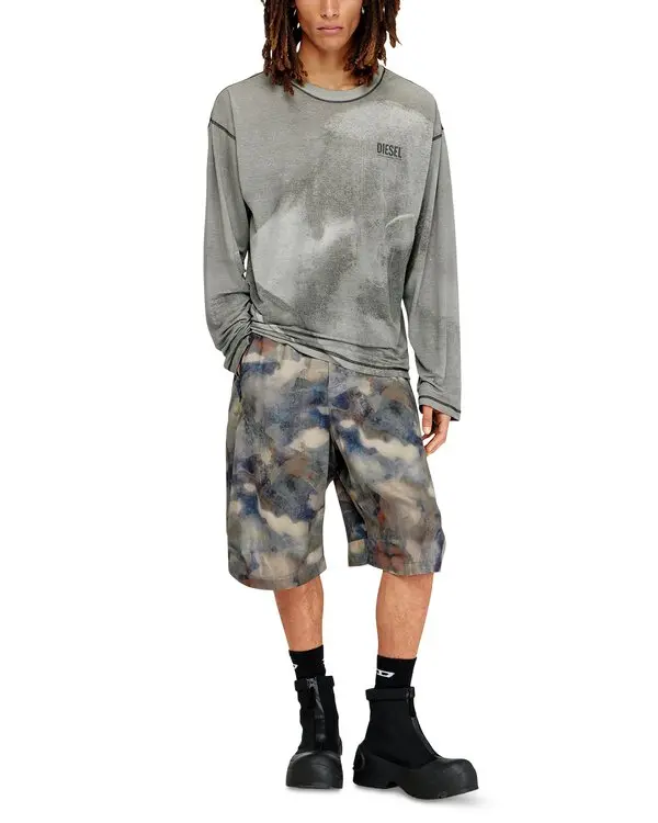 DIESEL® Trompe L'oeil Logo Graphic Shirt