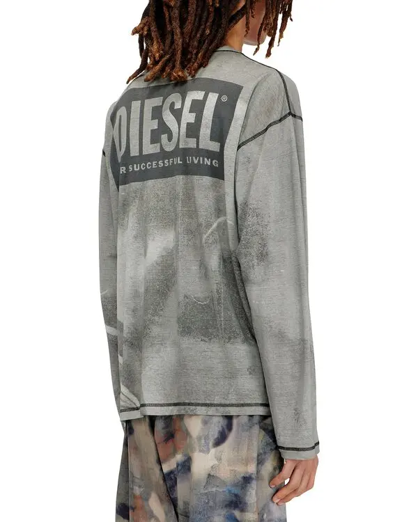DIESEL® Trompe L'oeil Logo Graphic Shirt
