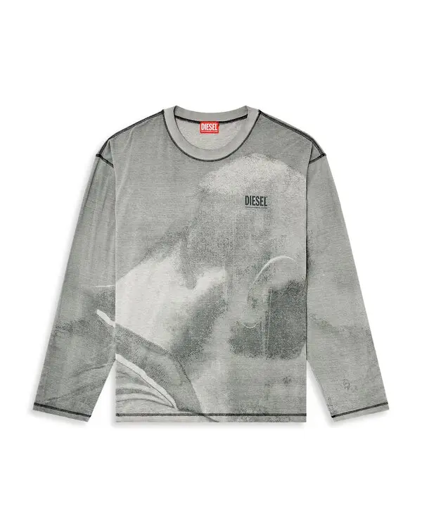 DIESEL® Trompe L'oeil Logo Graphic Shirt