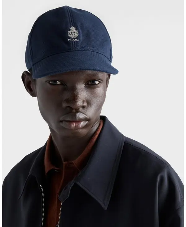 Prada Pique Baseball Cap - Blue