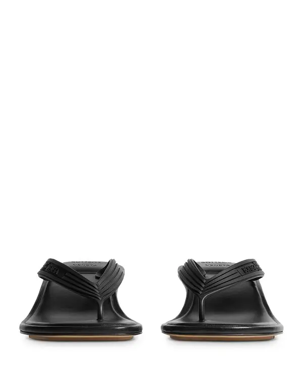 Bottega Veneta Sampieri Kitten Heel Thong Sandals - Nero