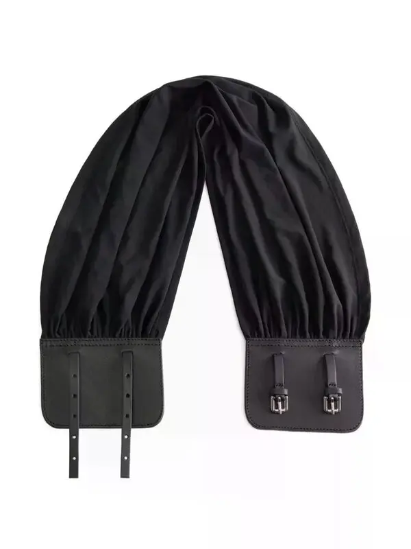 Paloma Wool Adriana Ii Ruched Buckle-fastening Belt - Black